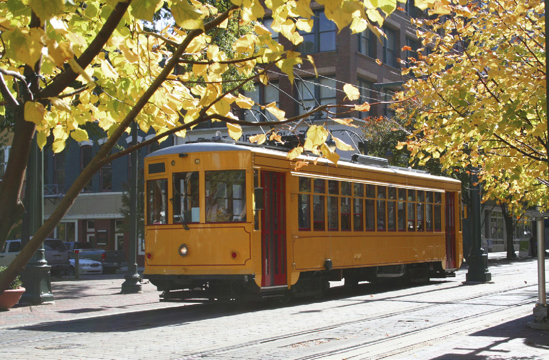 In Downtown: Take a trolley!